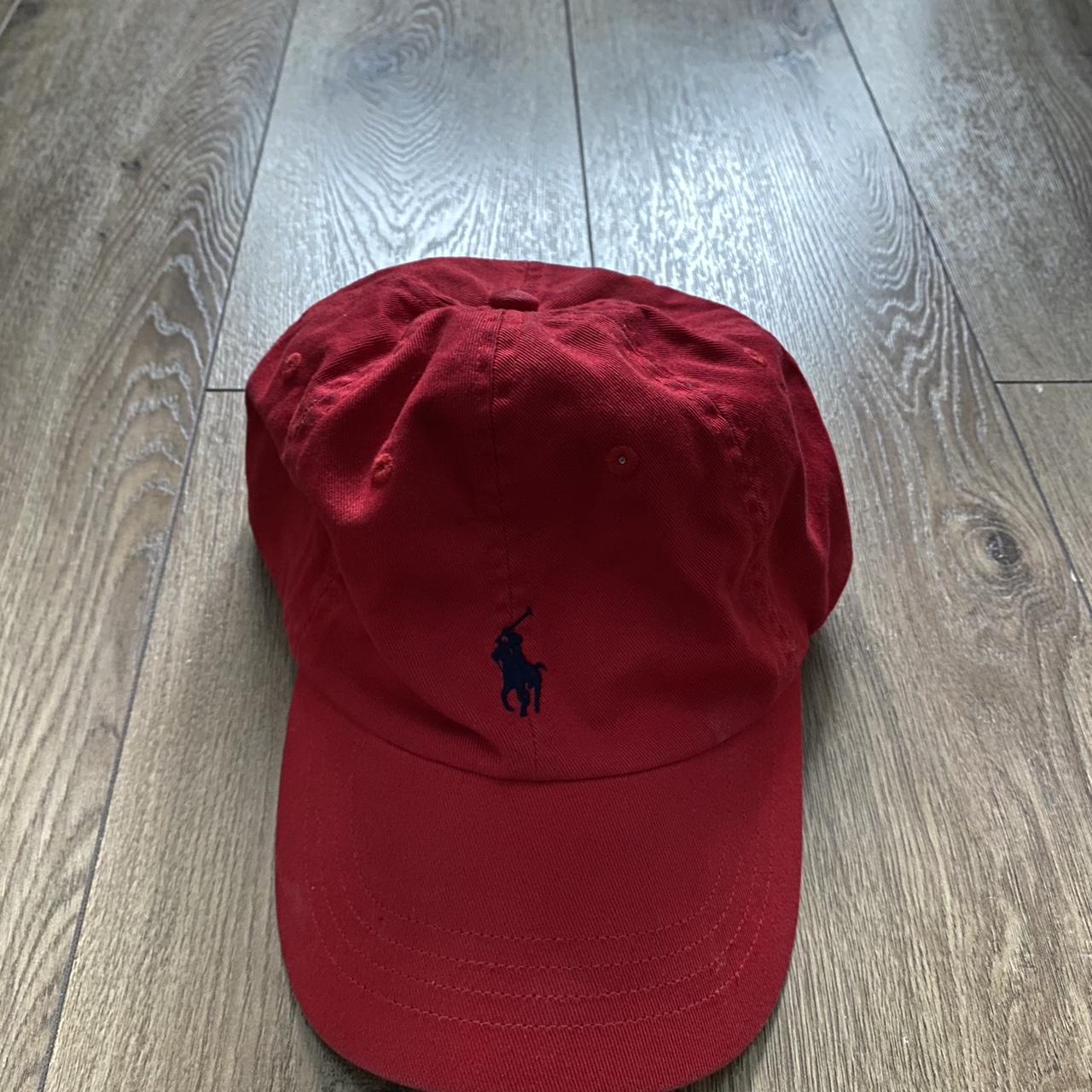 red polo ralph lauren cap cond 8/10 one size - Depop