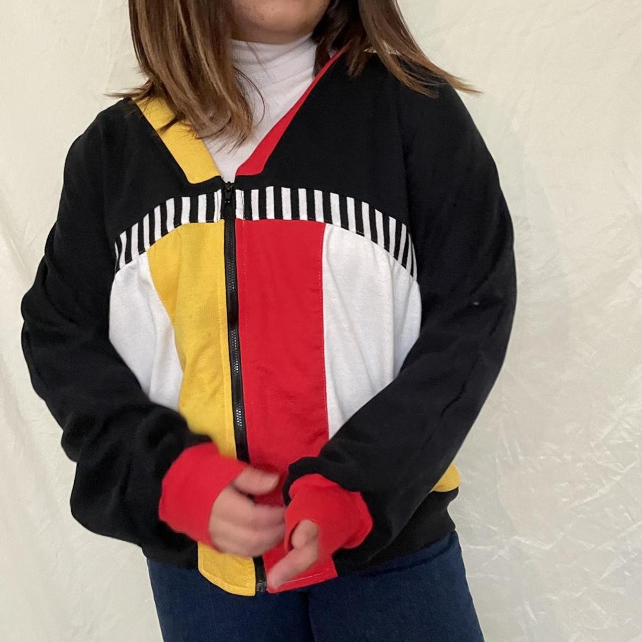 bold artsy color block jacket 🖌🎨 FEARTURES:... - Depop