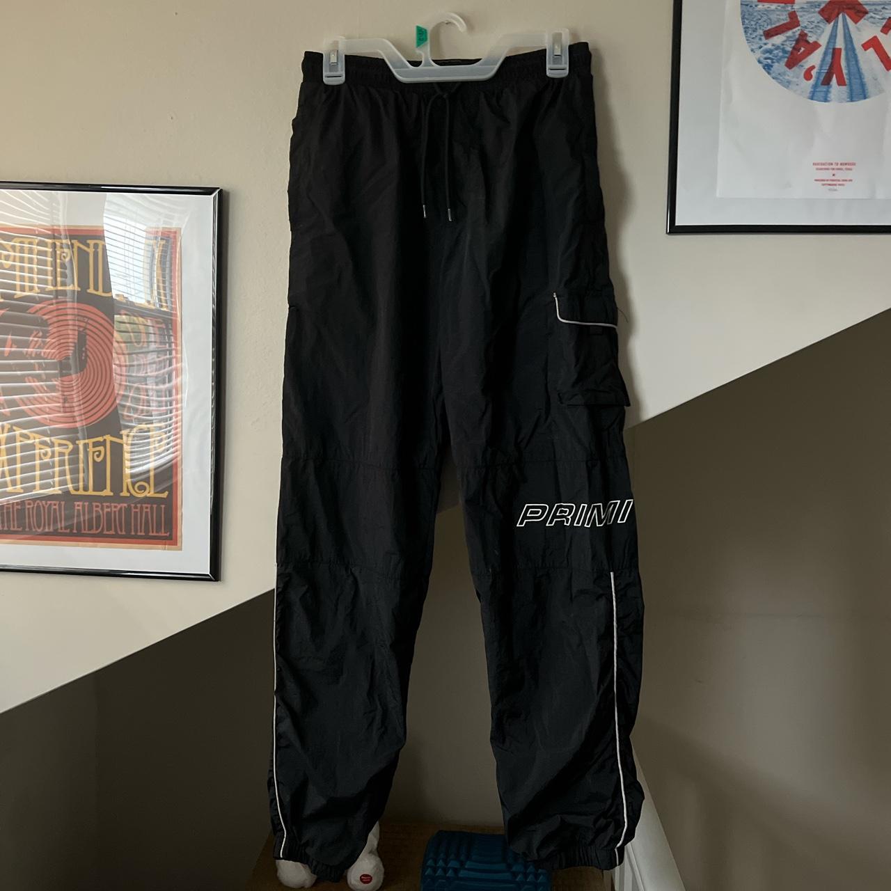 Primitive Men's Black and Silver Trousers | Depop