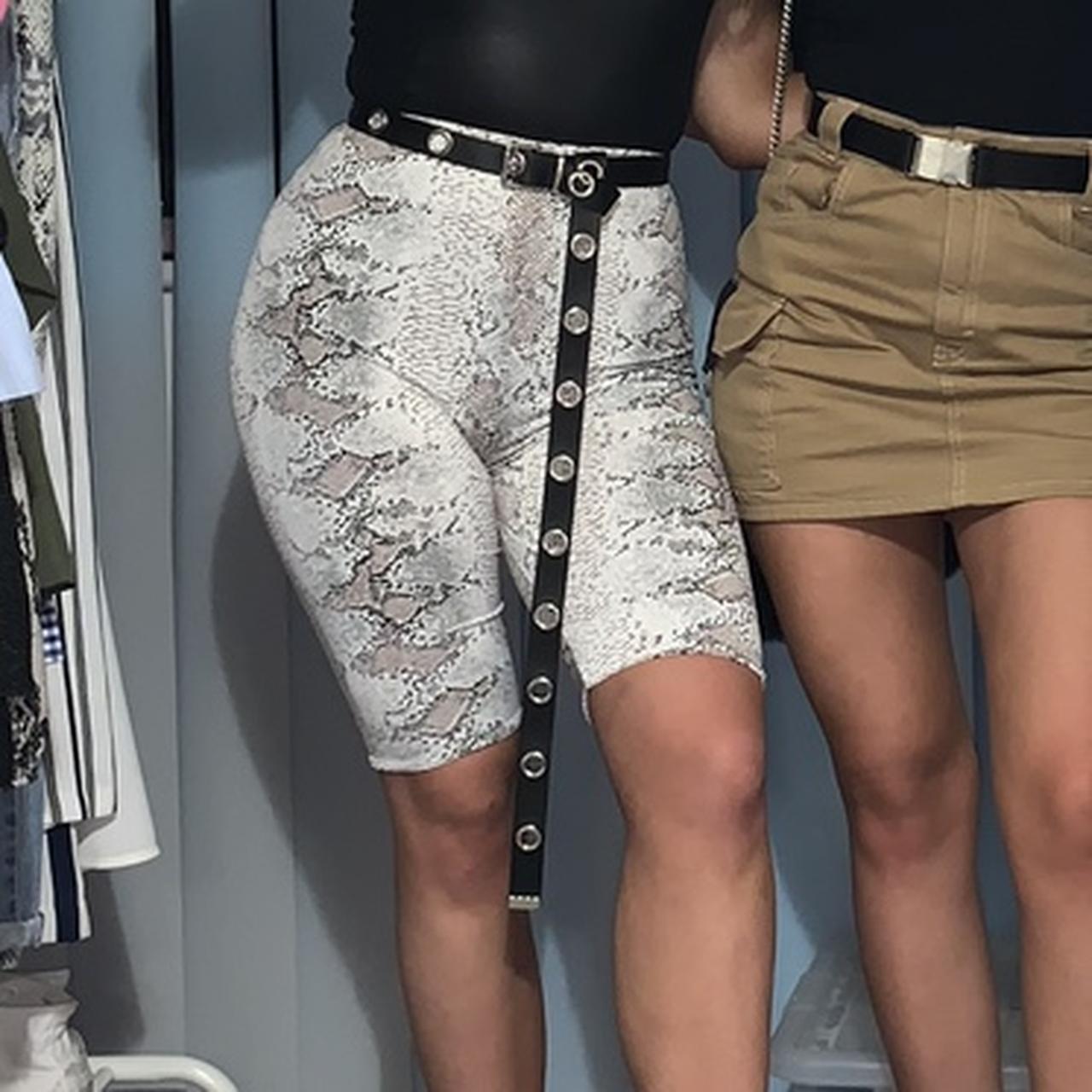 Snake print cycling shorts from Pretty Little Thing... - Depop