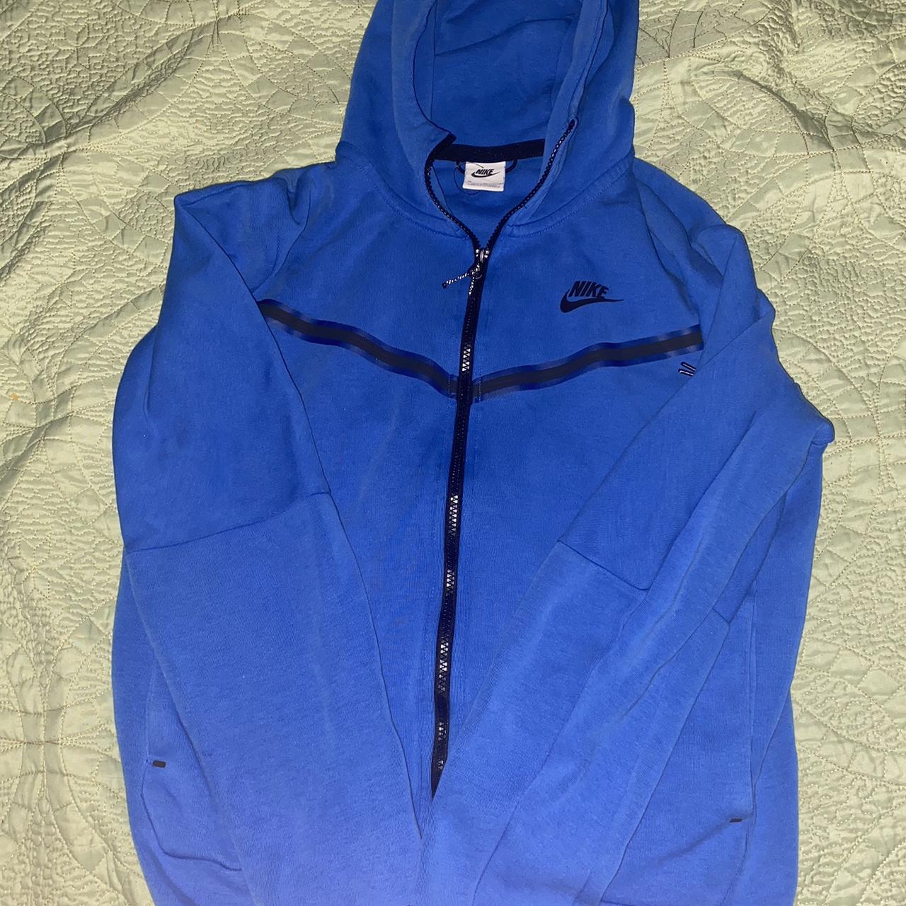 Nike Tech Fleece Signal Blue used like brand new no... - Depop