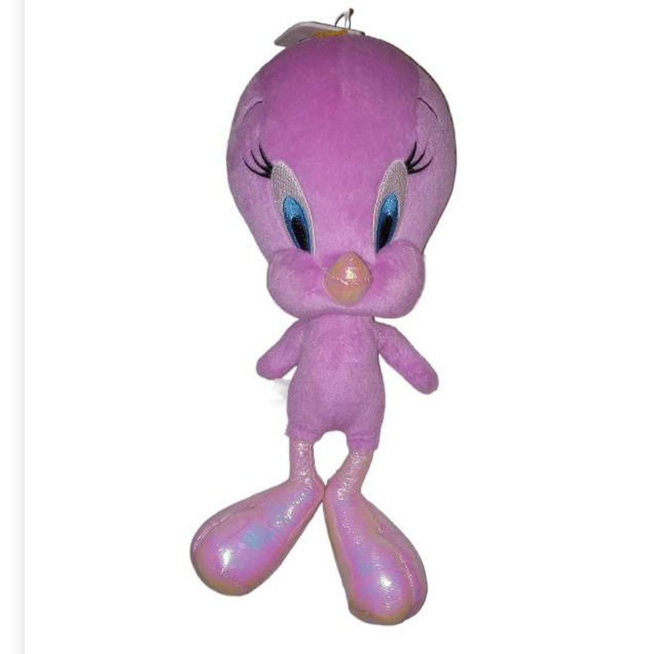 Vintage 2000's Pink/Purple tweety bird plushy comes... - Depop