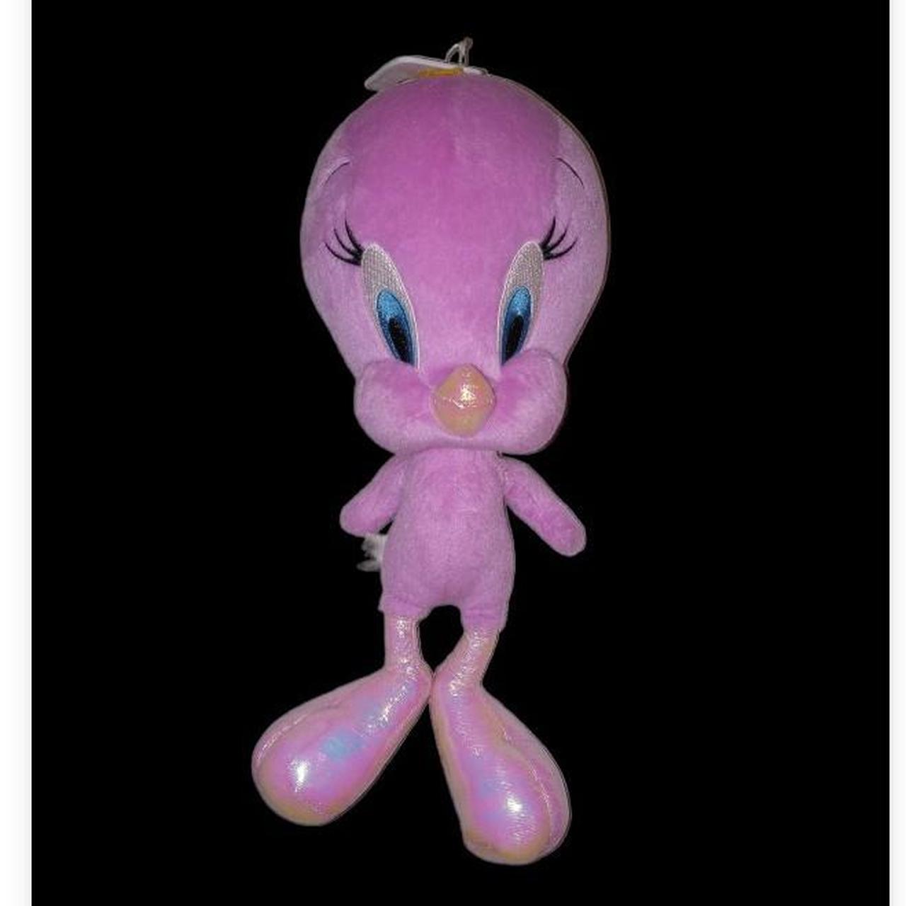 Vintage 2000's Pink/Purple tweety bird plushy comes... - Depop
