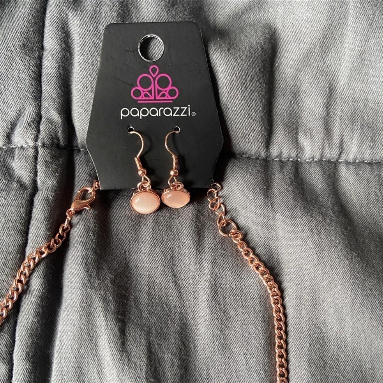 Paparazzi Rose Gold Mixed Stone Short Necklace... - Depop
