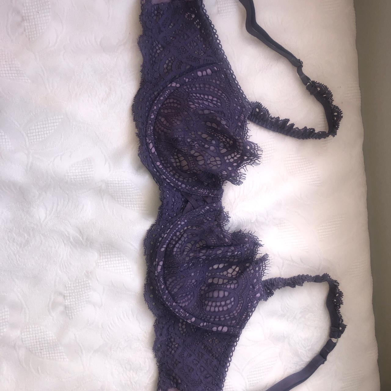•purple victoria’s secret lace dream angel bra, push... - Depop