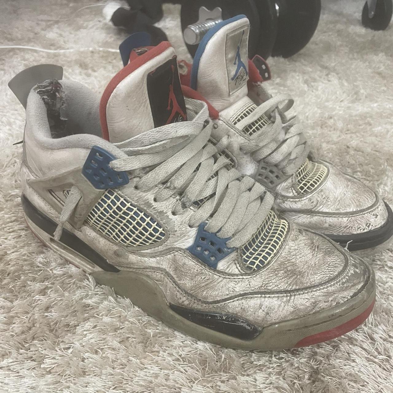 Jordan 4 What The ? OG mauvaise état style vintage,... - Depop