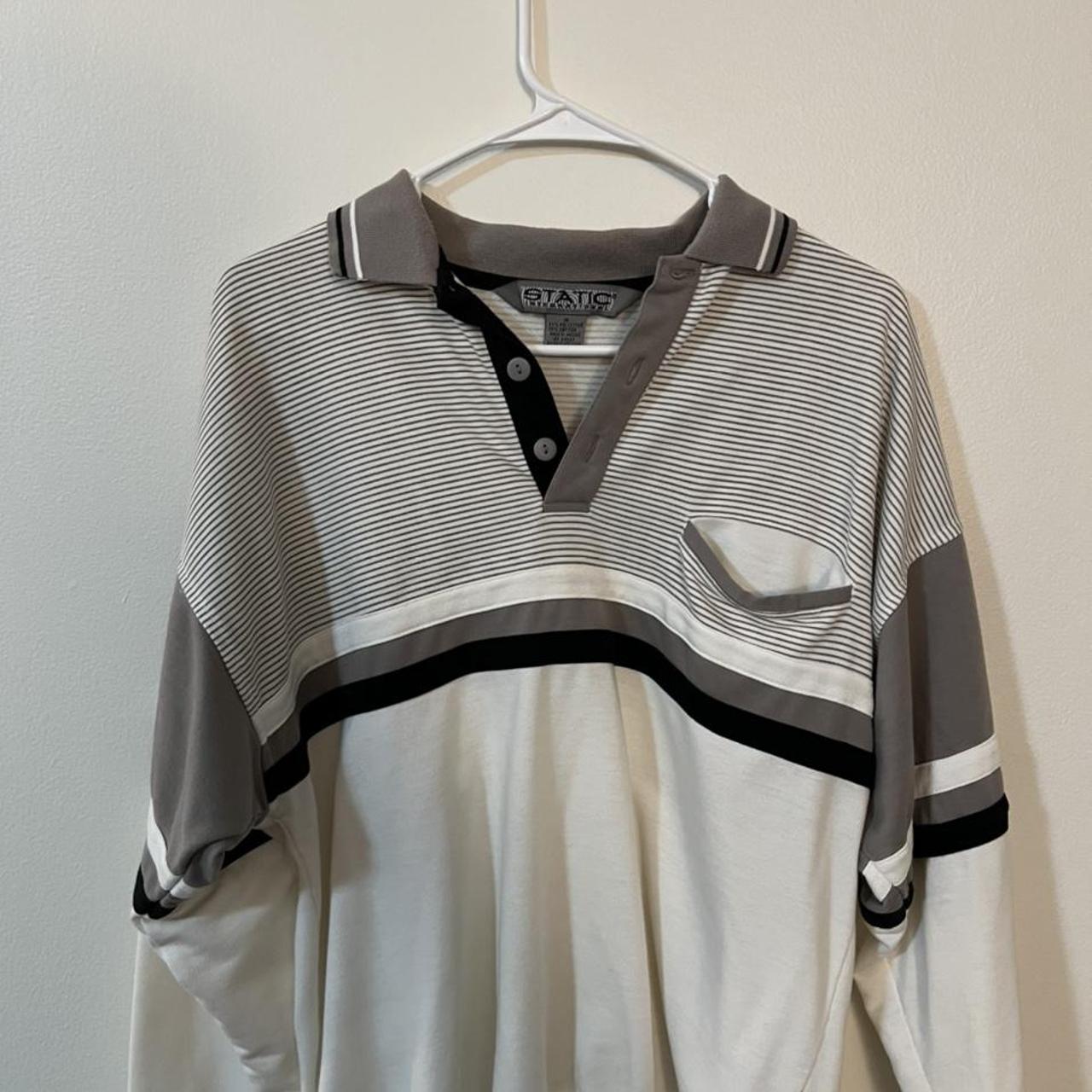 Static polo long sleeve #thrift #vintage - Depop