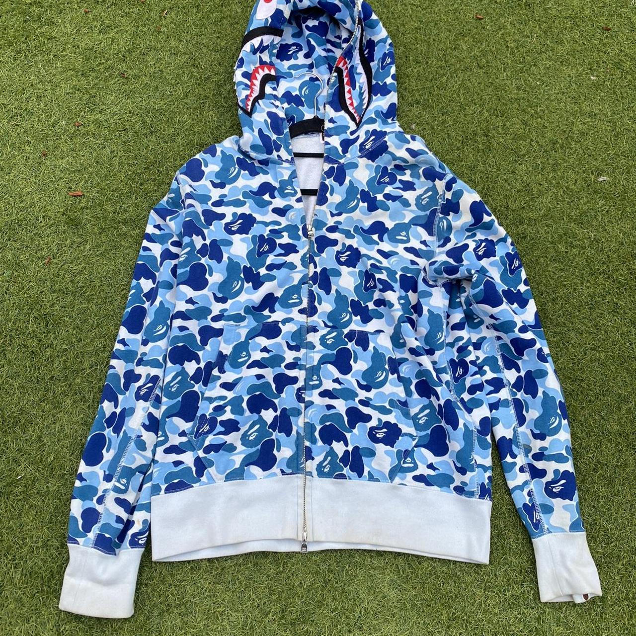 Bape ABC blue camo shark hoodie 100% authentic... - Depop