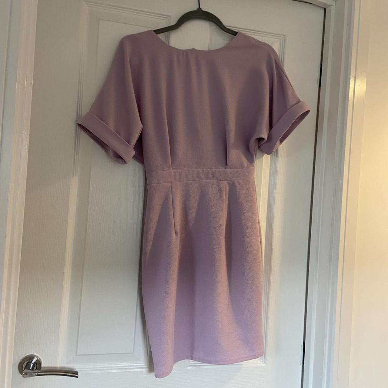 ASOS midi wiggle dress in lilac Size 6 ASOS midi... - Depop