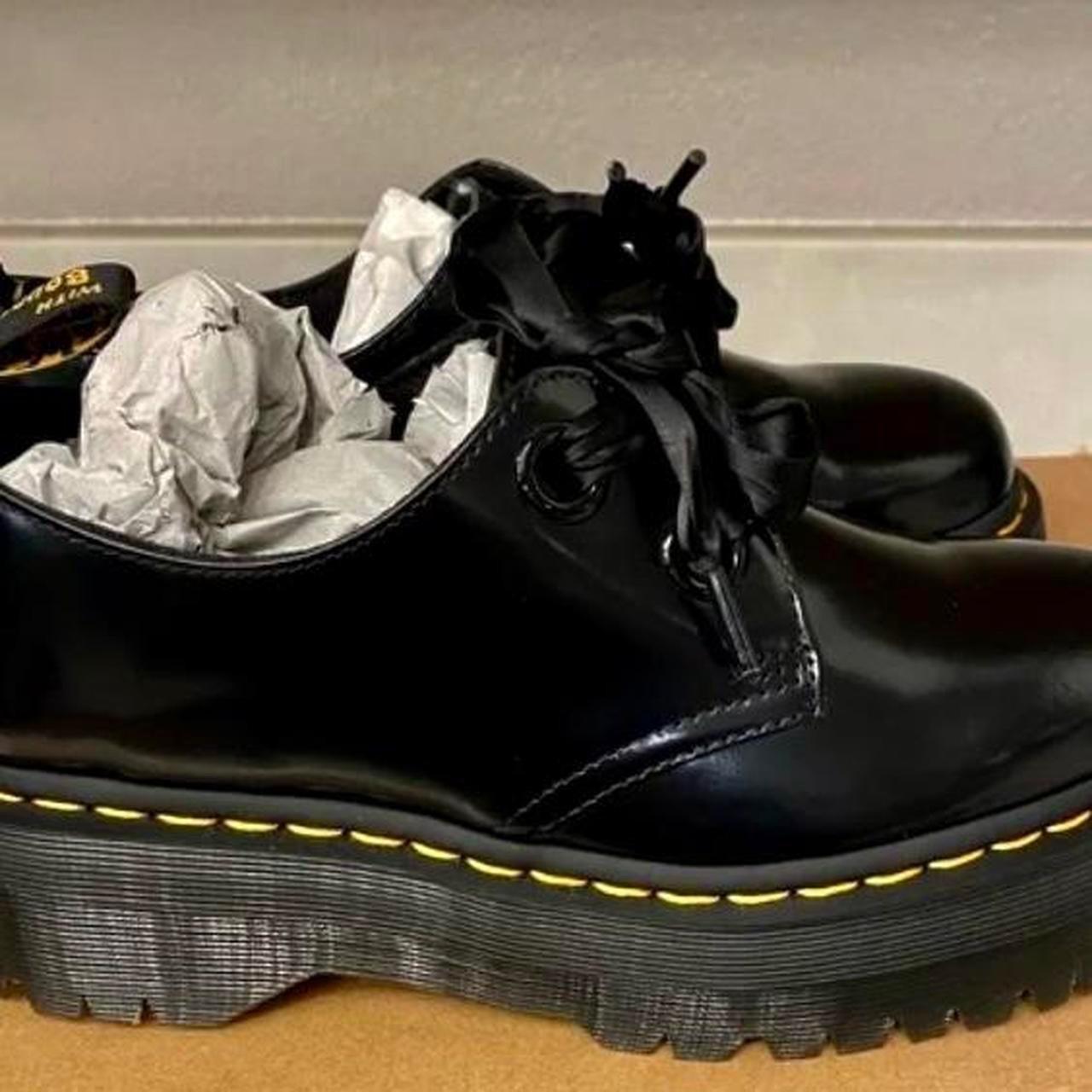 platform dr. martens real leather ships fast so cute... - Depop