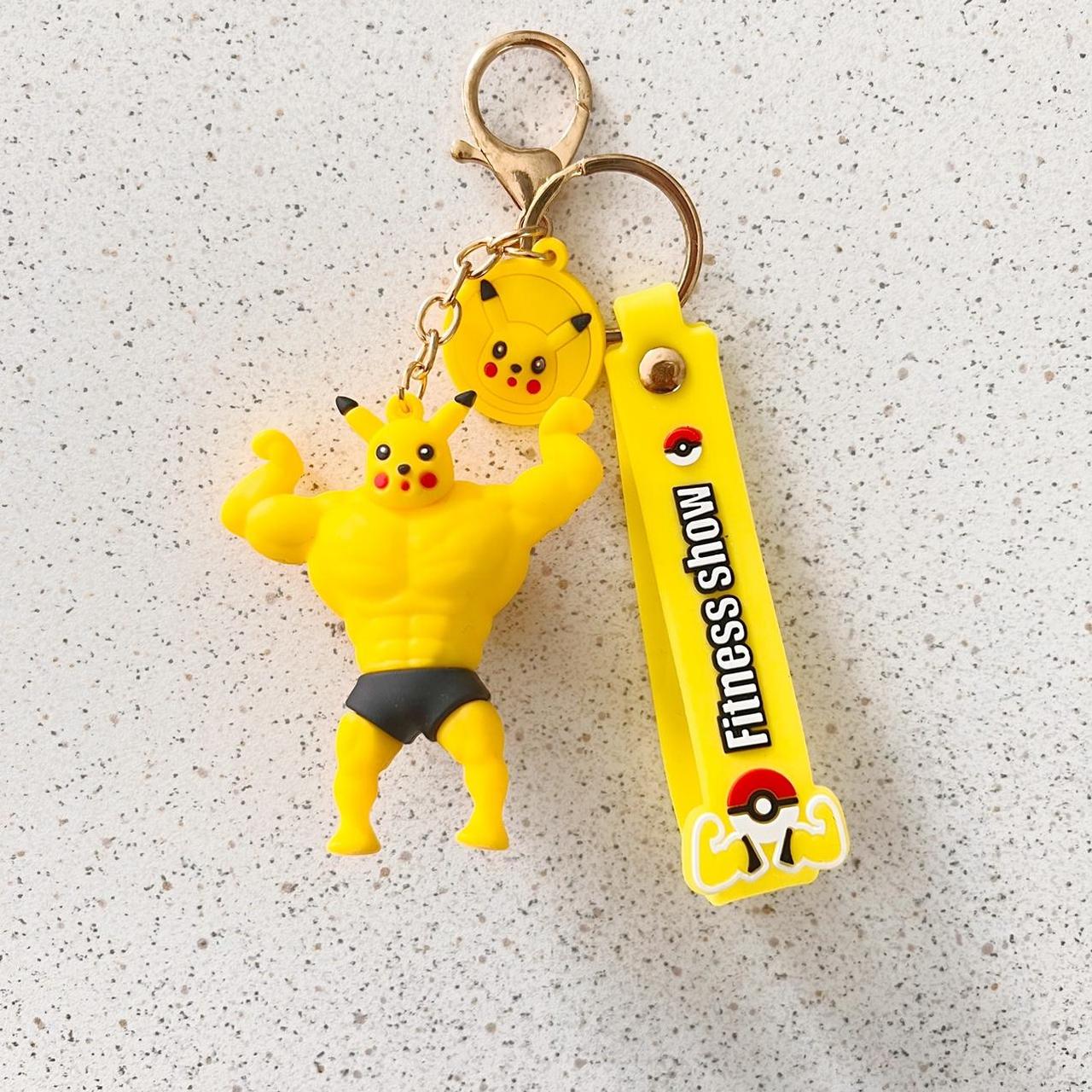 Pokemon Muscle Pikachu Keyring Keychain Pendant Bag... - Depop