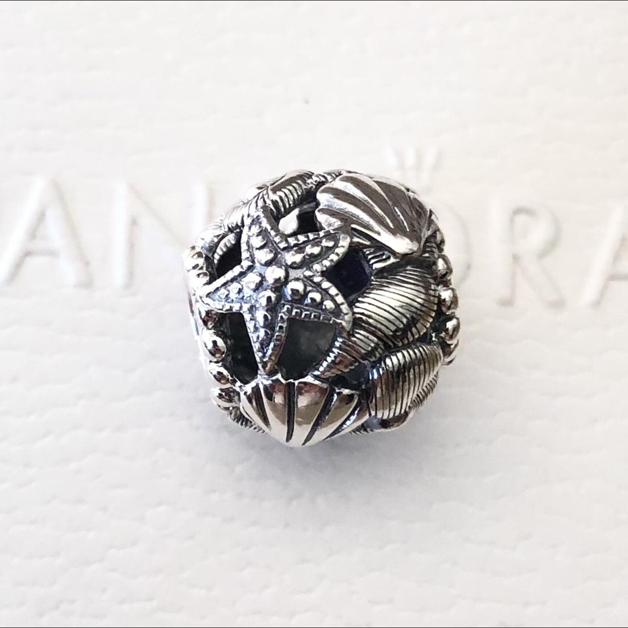 Pandora Openwork Starfish, Seashell & Hearts Charm... - Depop