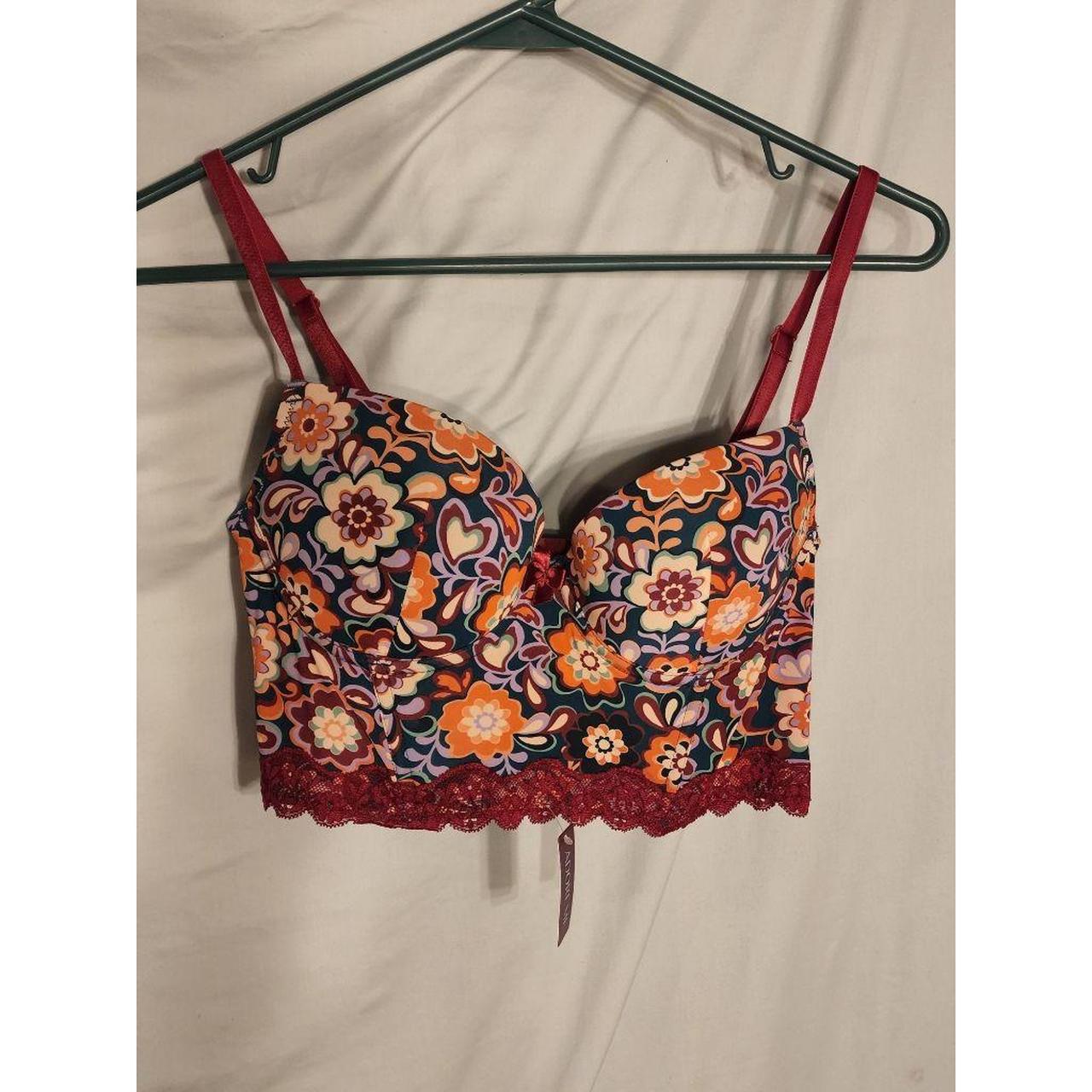 Adore Me Women's Red and White Bra | Depop