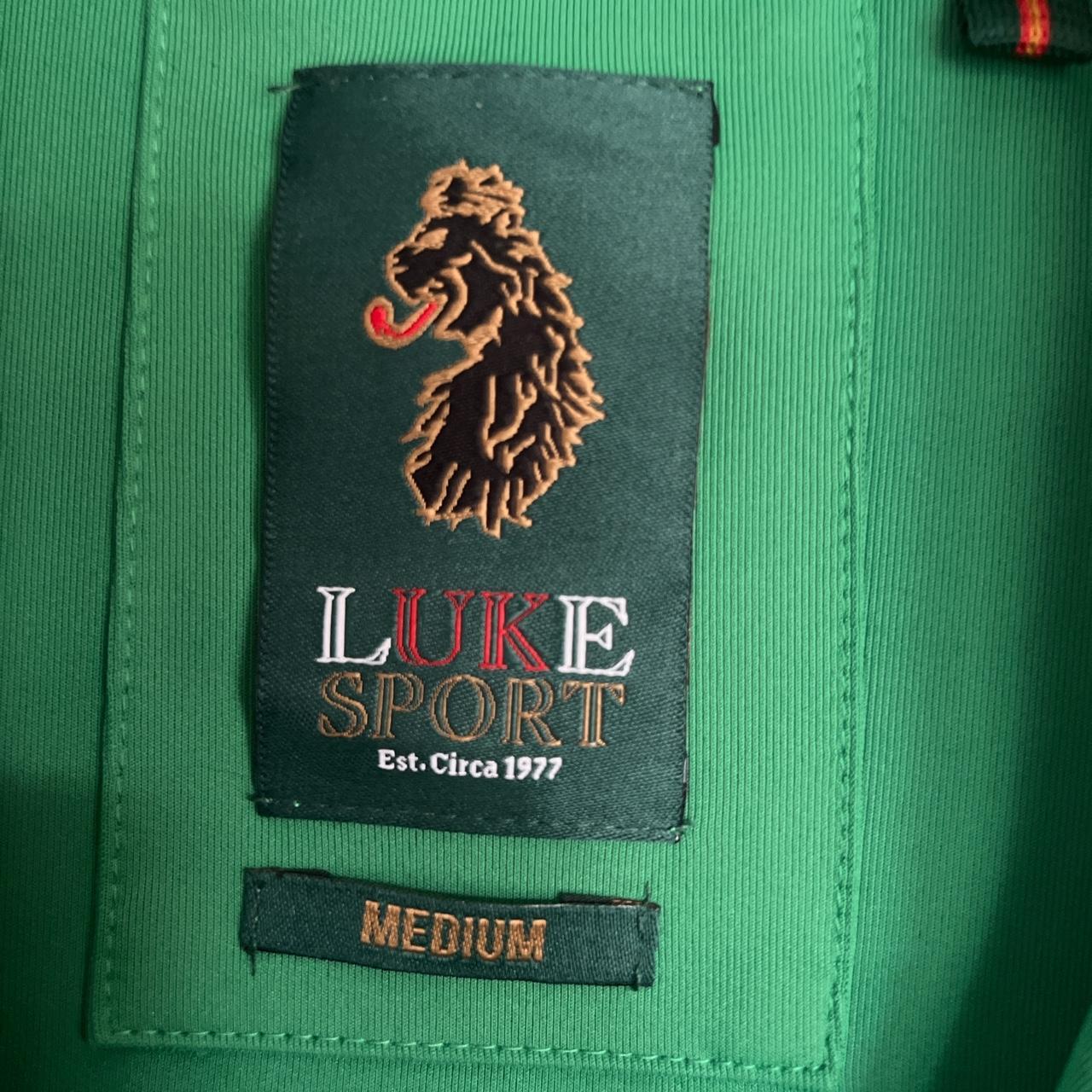 Luke Roper Green & White Zip Up Sports Jacket Only... - Depop