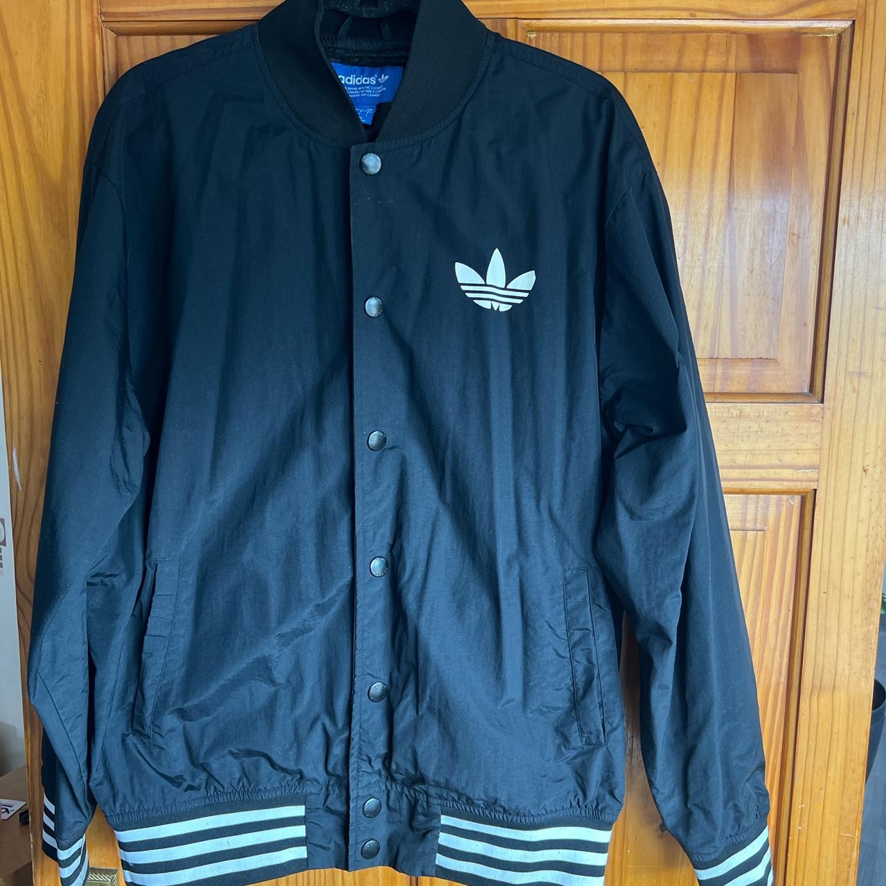 Adidas Originals Men's Black and White Jacket | Depop