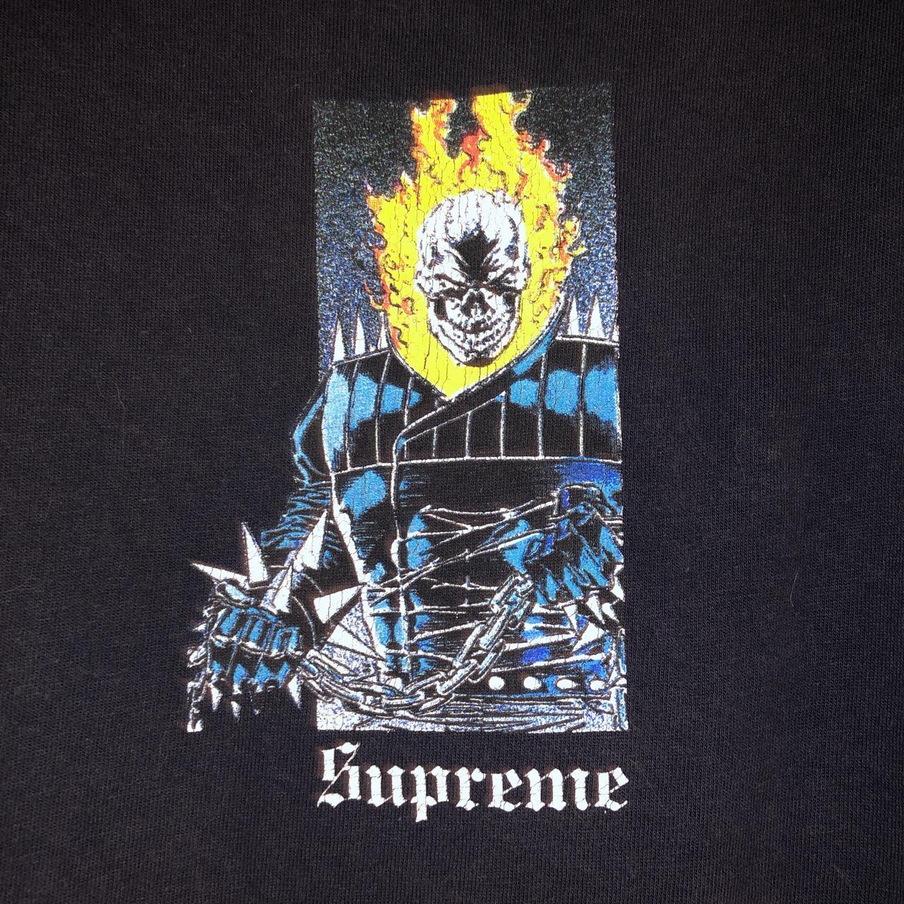 supreme ghost rider tee. worn decently. still in... - Depop