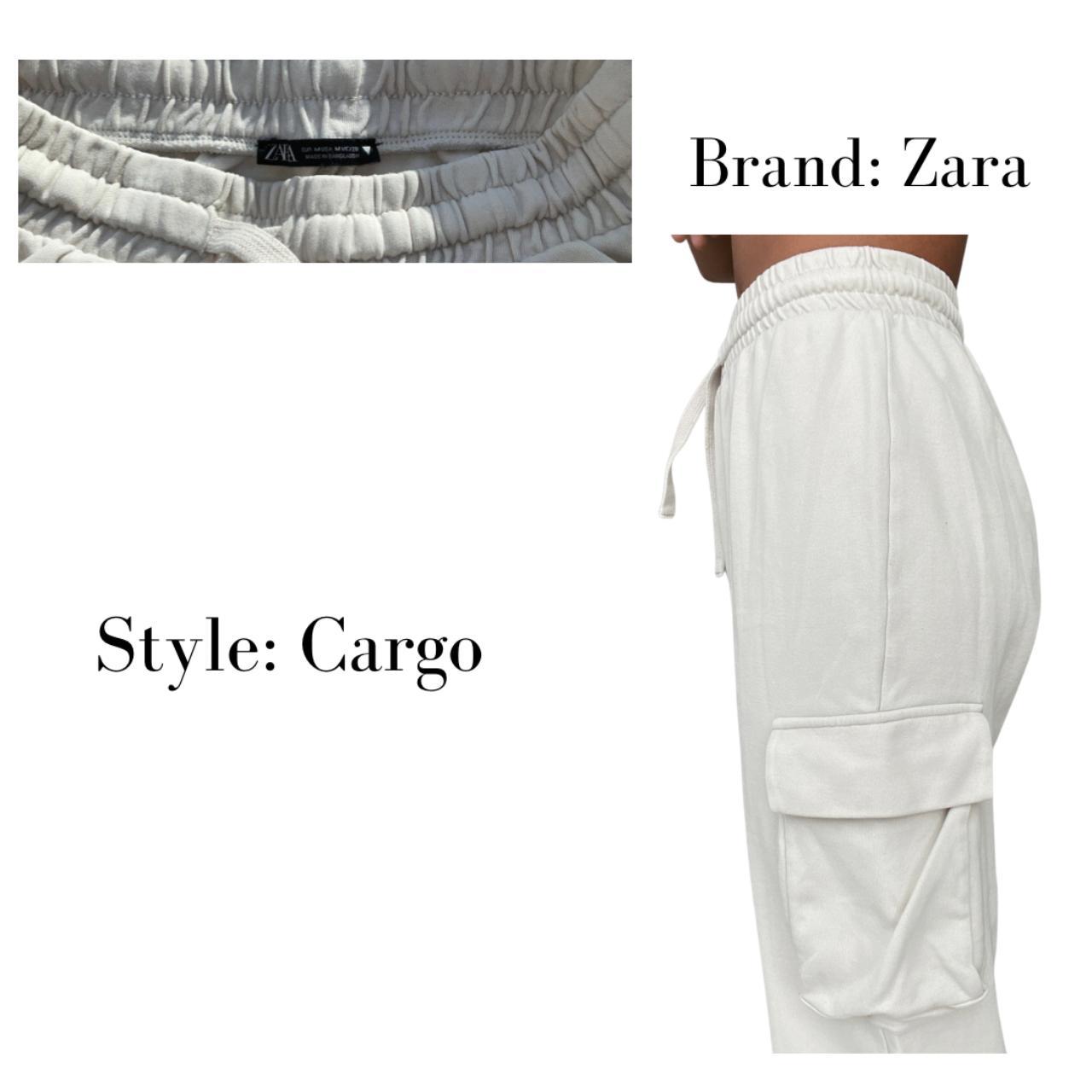 Zara Cream Cargo Joggers Super soft and comfortable... - Depop