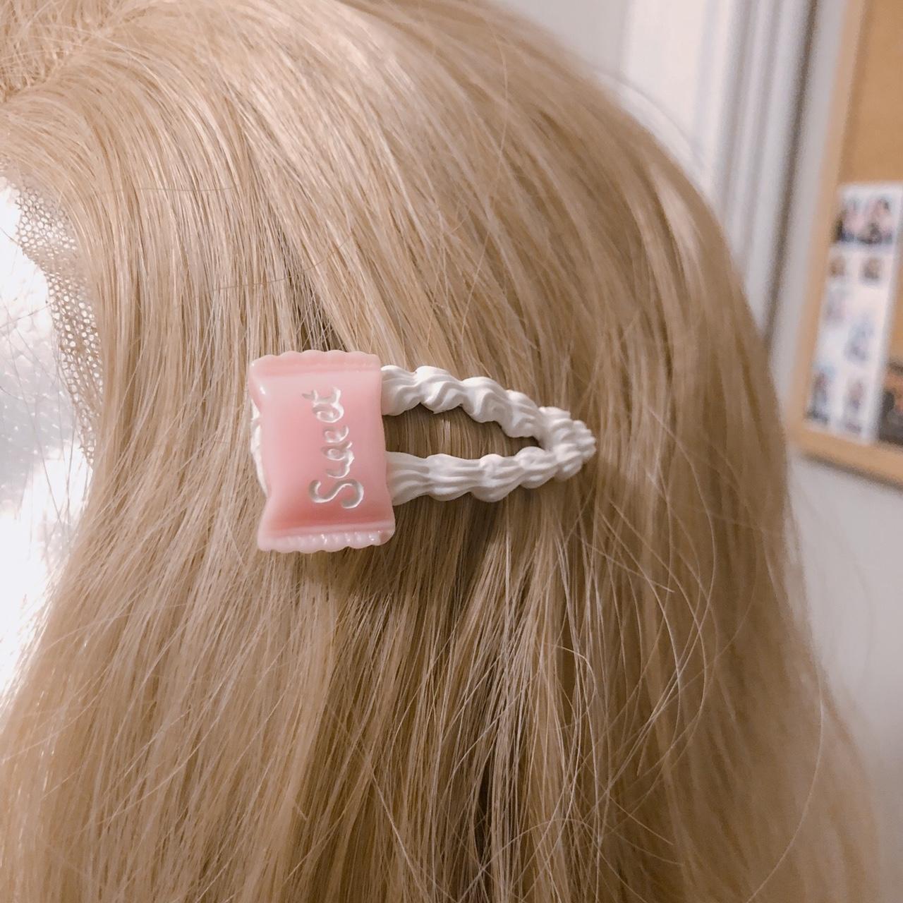 Pink “sweet” candy hair clip! Perfect for a decora... - Depop