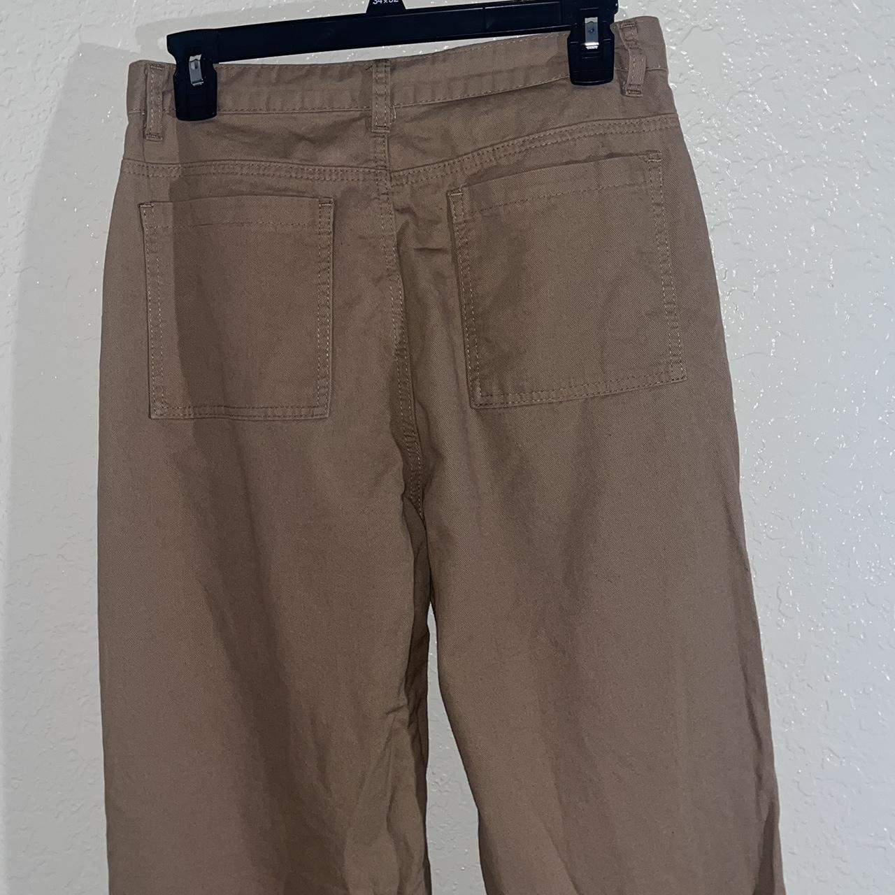 & Other Stories Women's Tan and Khaki Trousers | Depop