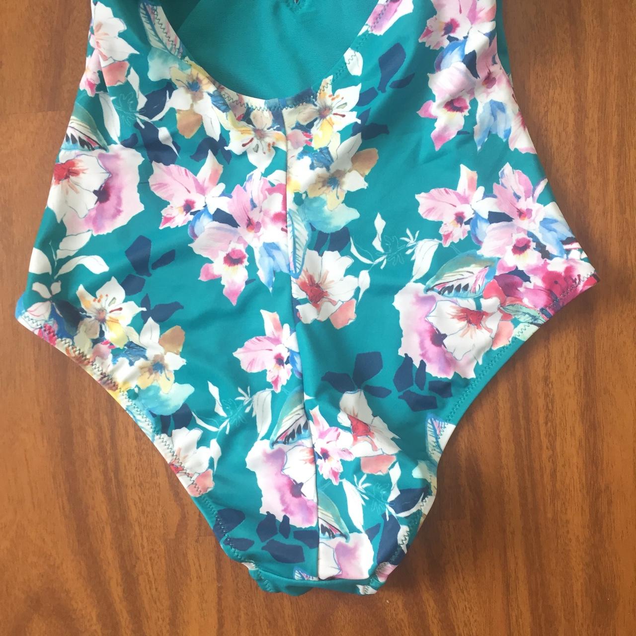 Blue Ruby by Bras N Things blue floral one piece... - Depop