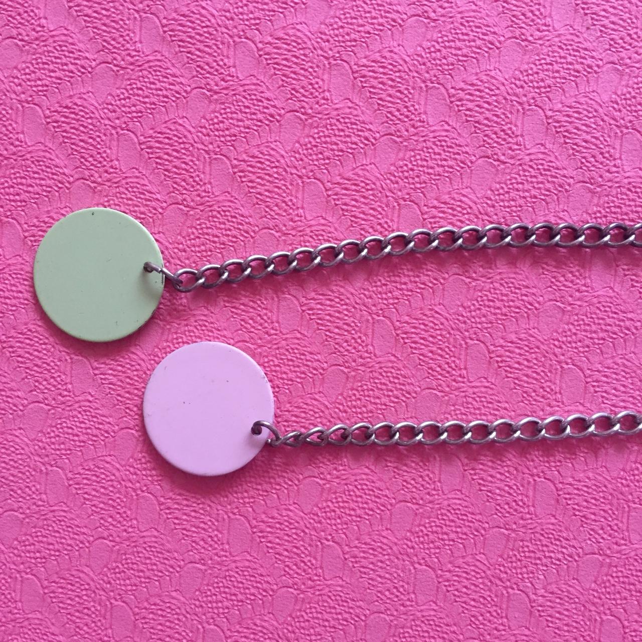 Pastel circular disc chain belt. Length can be worn... - Depop