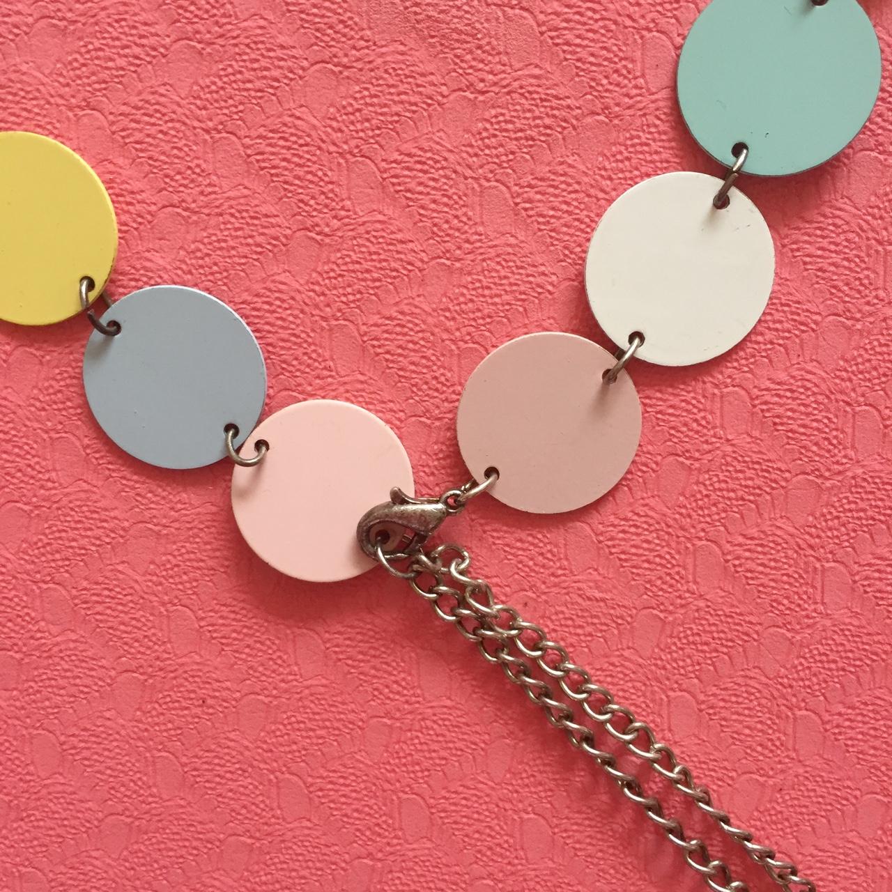 Pastel circular disc chain belt. Length can be worn... - Depop