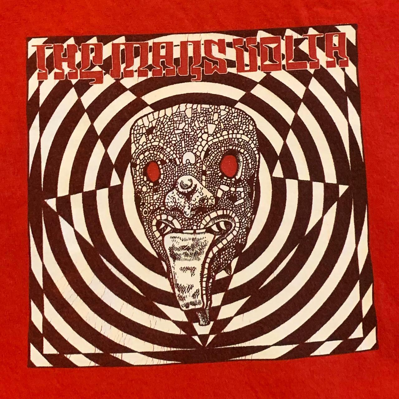 THE MARS VOLTA - Mask Shirt. Red Gildan Heavy Cotton... - Depop