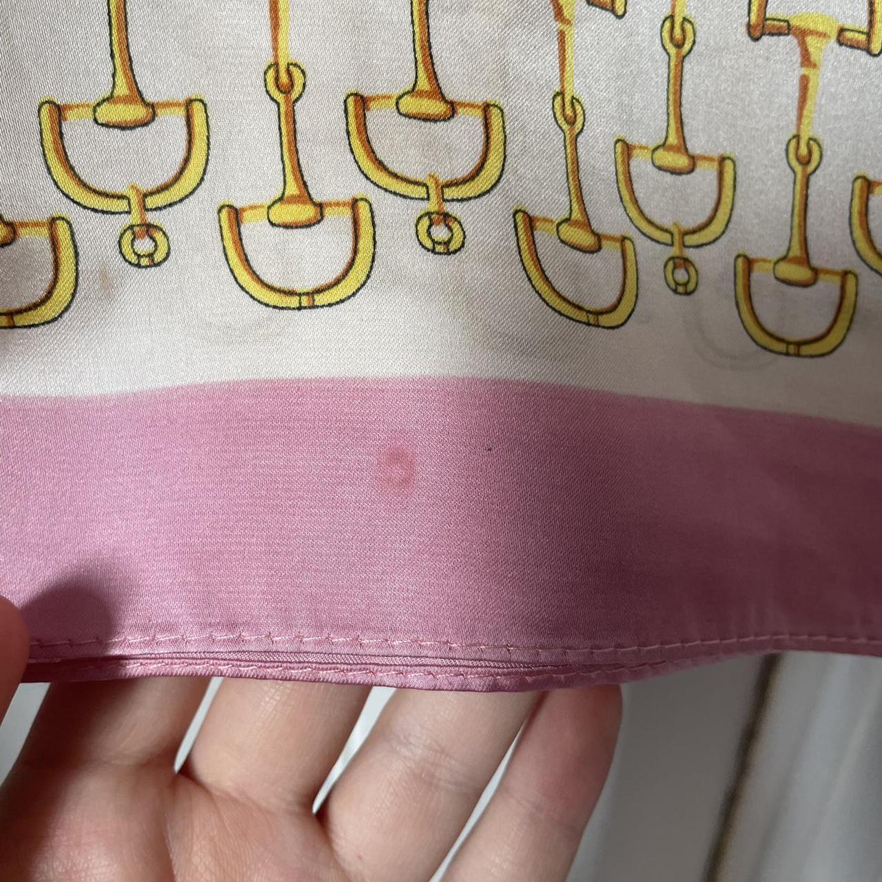 primark pink & gold bandana top - can be worn in so... - Depop