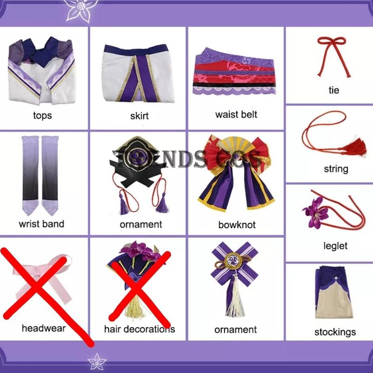 Raiden Shogun costume, wig included Size S Worn 4... | Depop