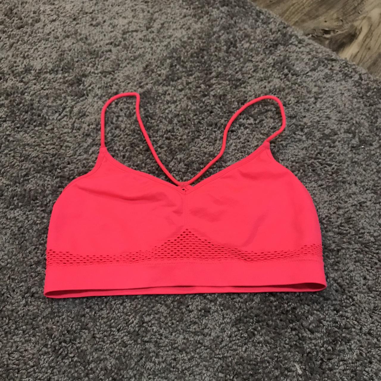 The cutest neon bralette. Mesh panels. Size medium.... - Depop