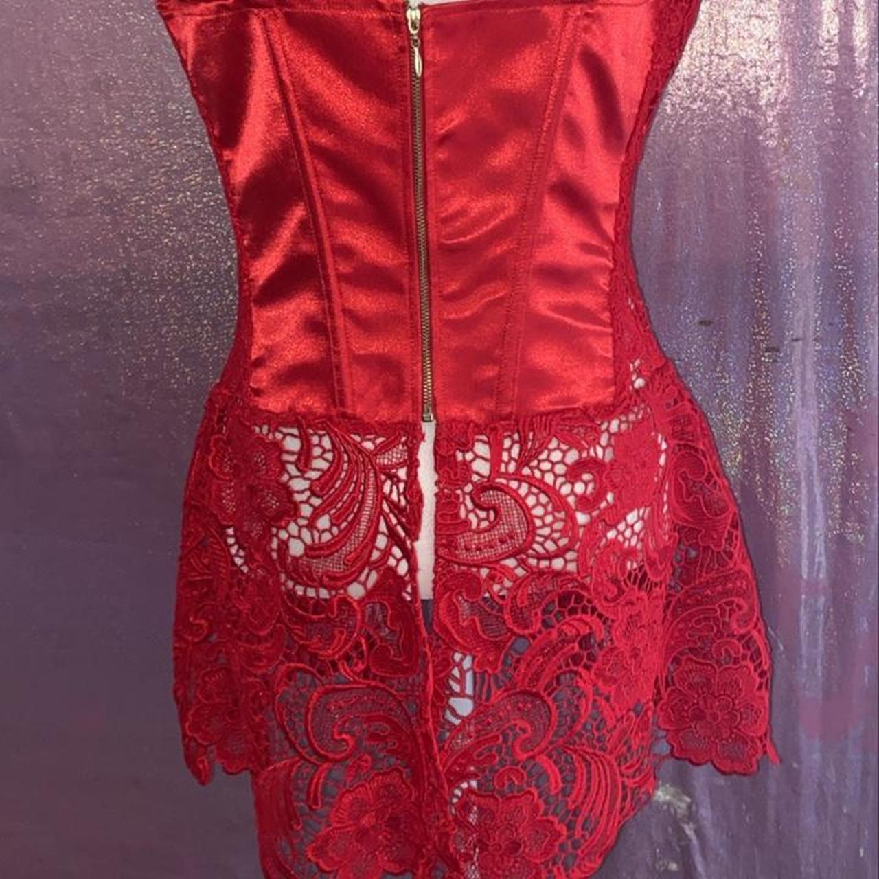 Dreamgirl Womens Red Corset Depop