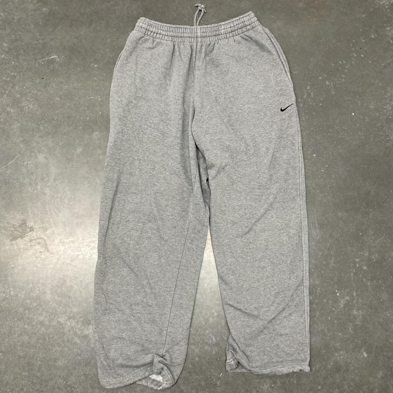 y2k Gray Nike Sweatpants. Embroidered mini swoosh.... - Depop