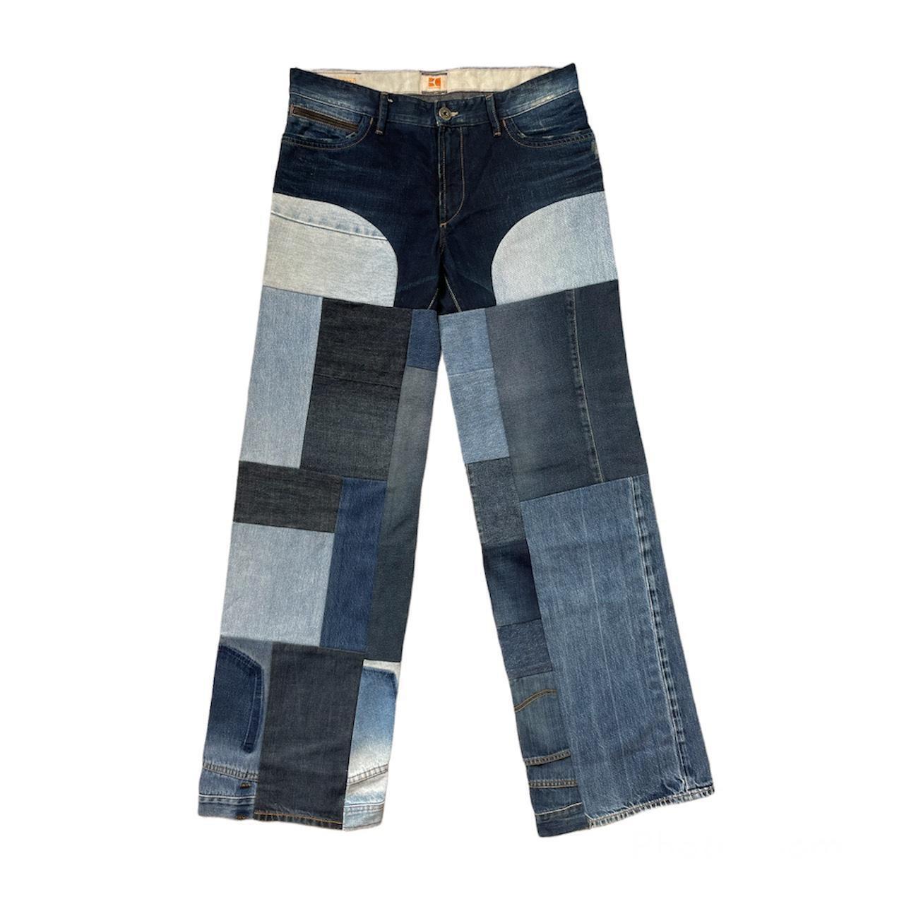 Patchwork custom wide-leg jeans 💎 ABOUT THIS... - Depop