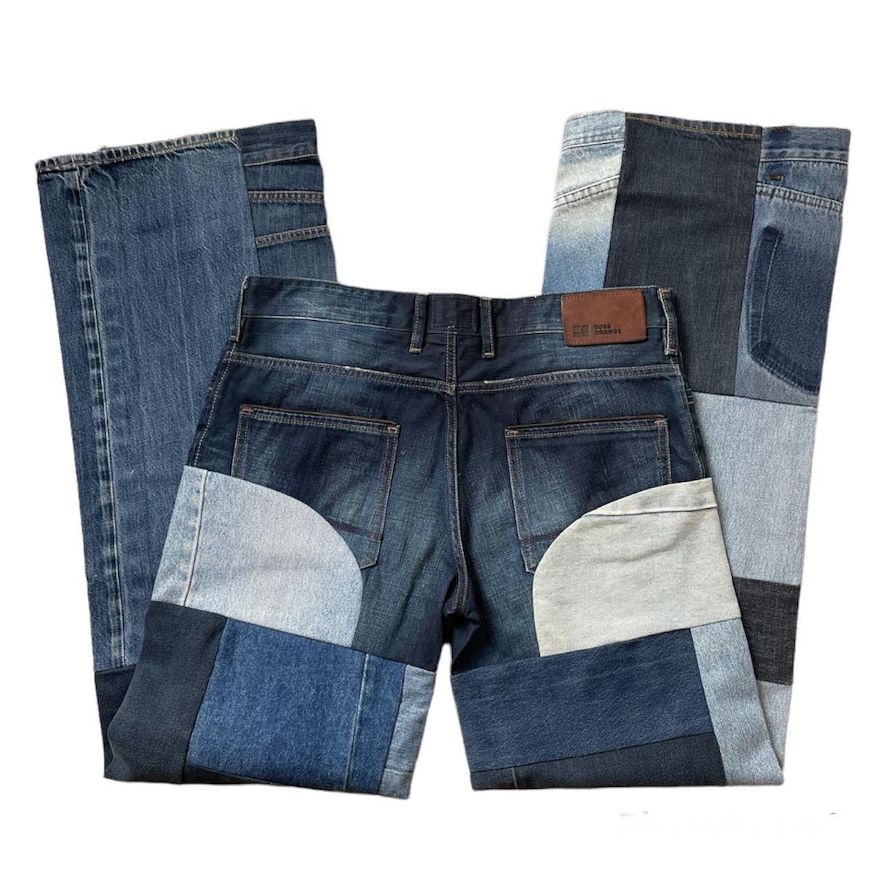 Patchwork custom wide-leg jeans 💎 ABOUT THIS... - Depop