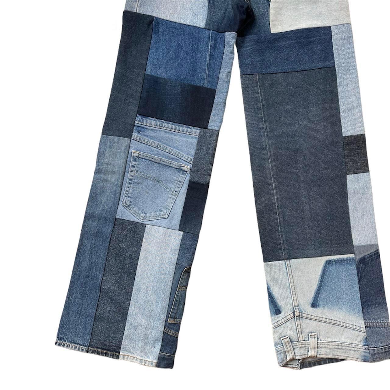 Patchwork custom wide-leg jeans 💎 ABOUT THIS... - Depop