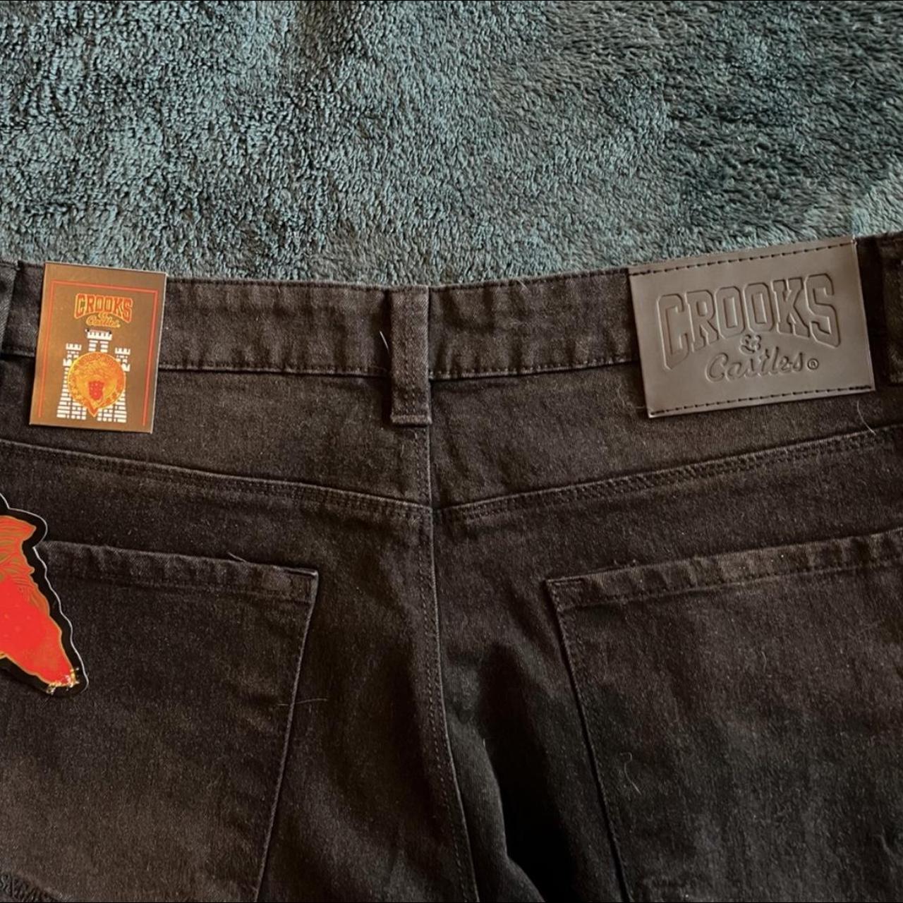 Crooks & Castels mens 36/34 black jeans. Brand new... - Depop