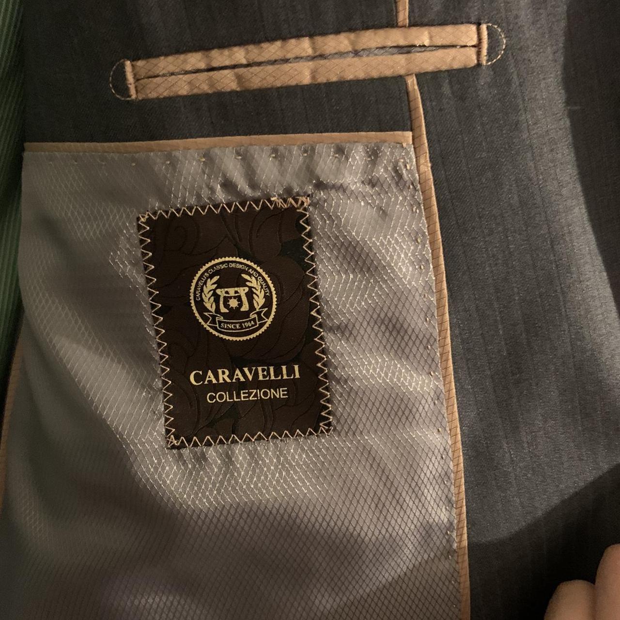 CARAVELLI luxury men suit comes with a striped green... - Depop