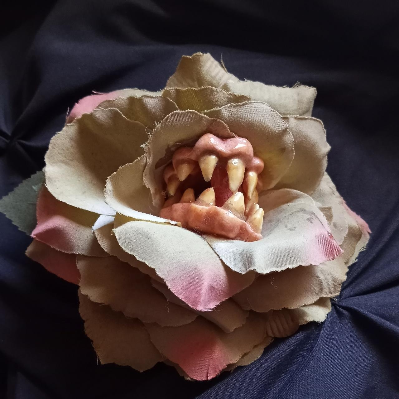 Monster rose flower Handmade by Syfy Face off... - Depop