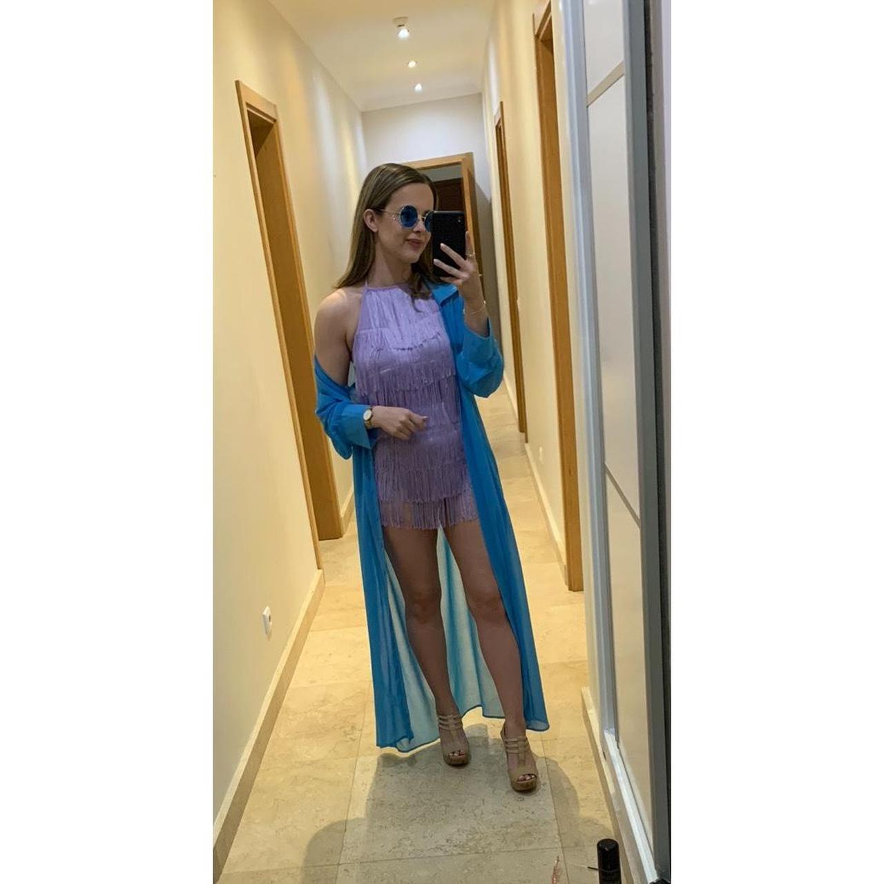 Pretty Little Thing PLT tassel playsuit in purple.... - Depop