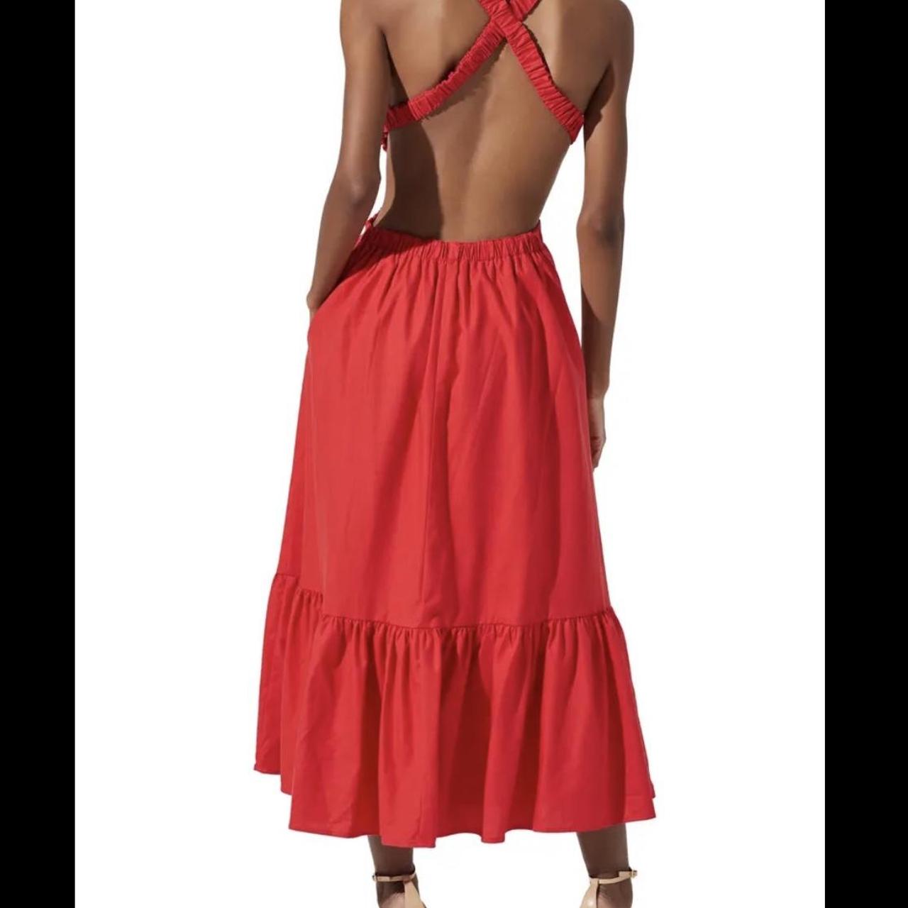 ASTR The Label Women's Red Dress | Depop