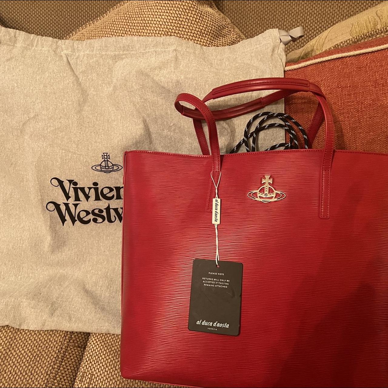 Vivienne Westwood large red tote bag - Depop