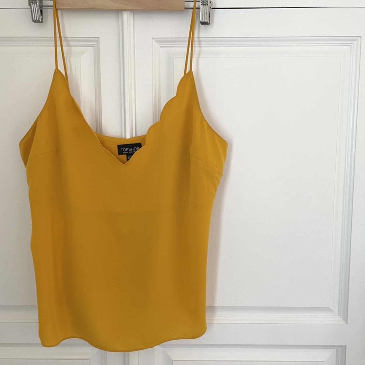 Beautiful bold yellow cami from Topshop with... - Depop