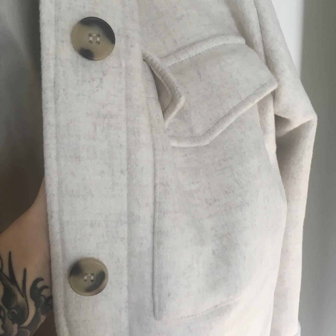 Line & Dot Drew menswear style coat in cream. Out of... | Depop