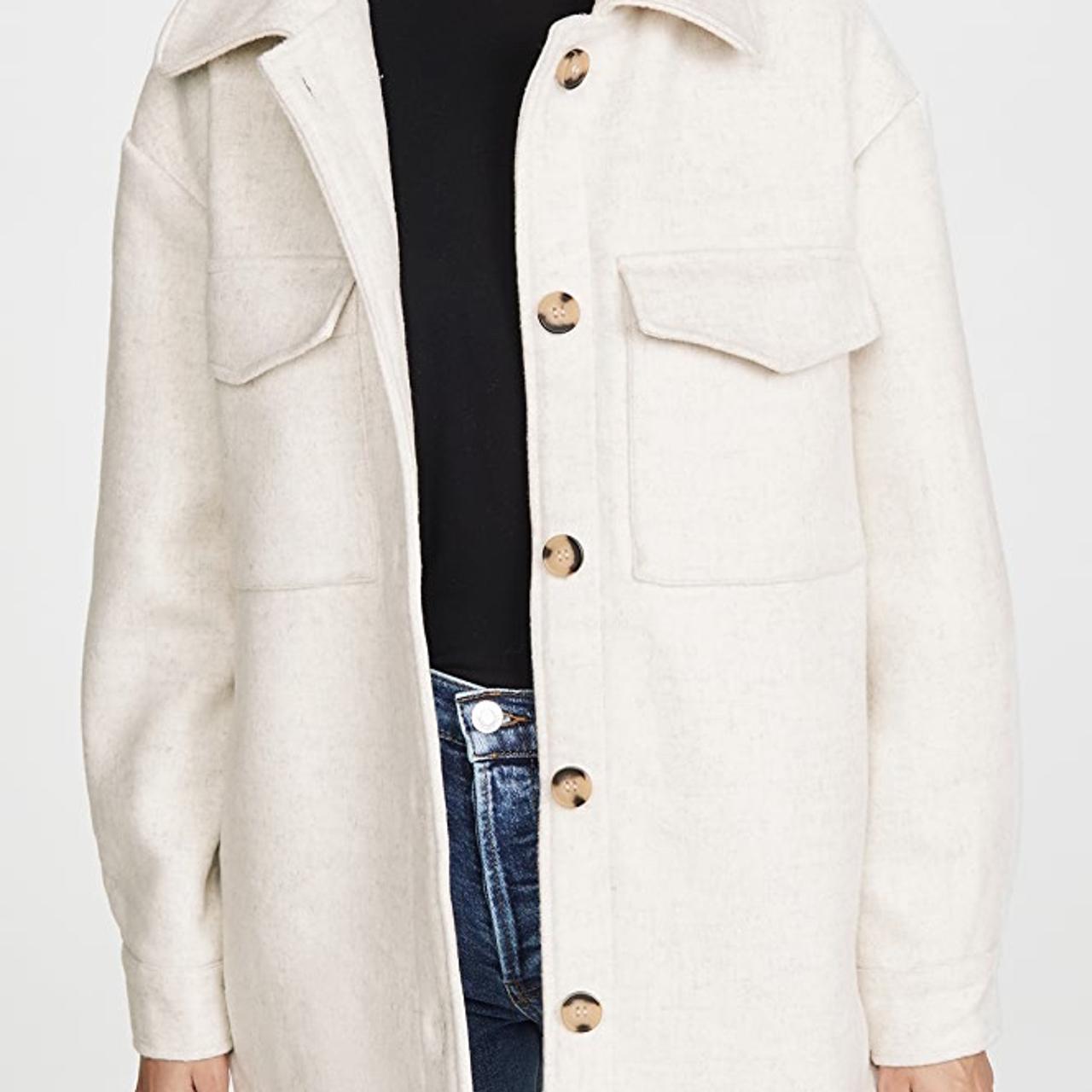 Line & Dot Drew Shacket style coat in cream. Out of... - Depop