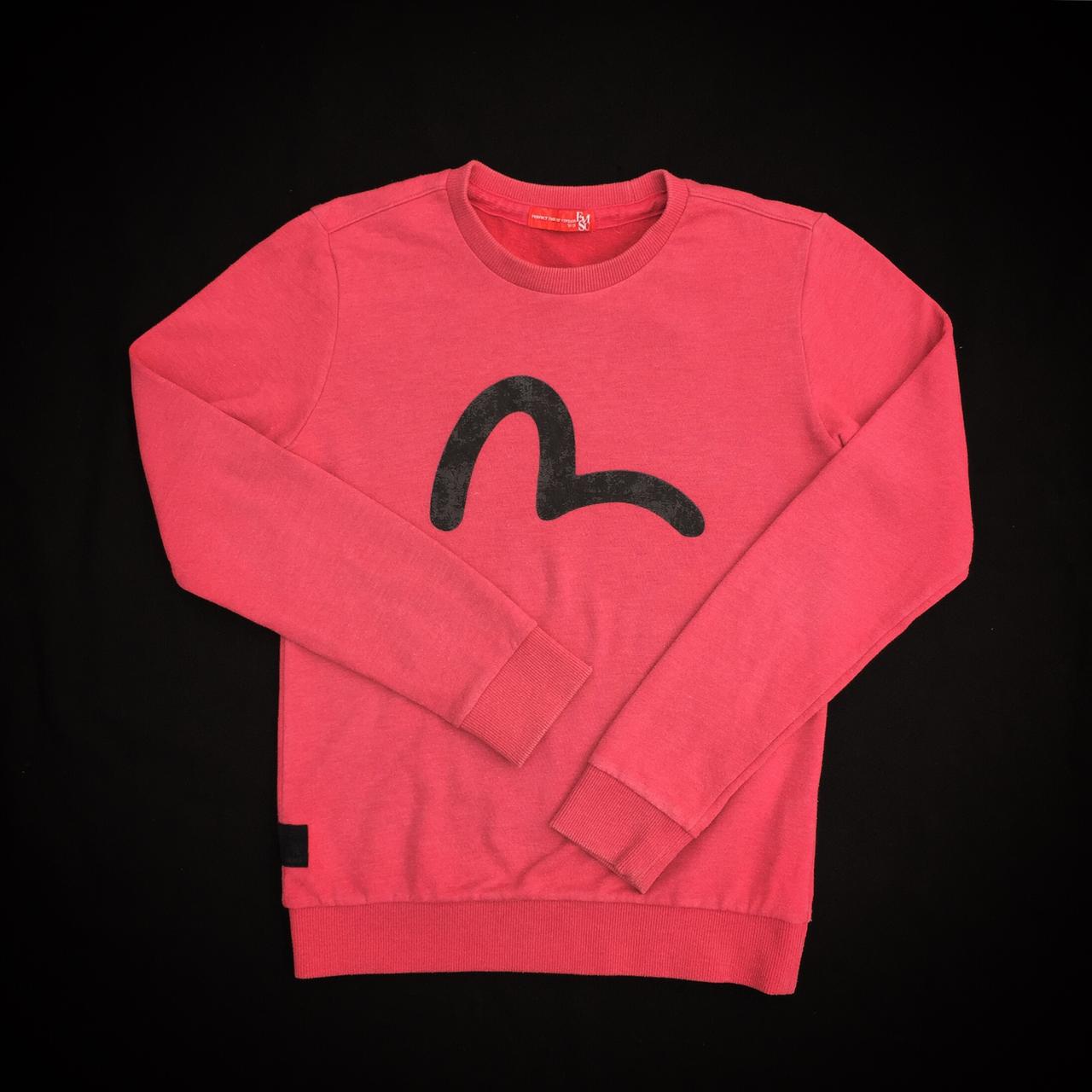 Vintage Evisu sweatshirt women’s pink sweatshirt... - Depop