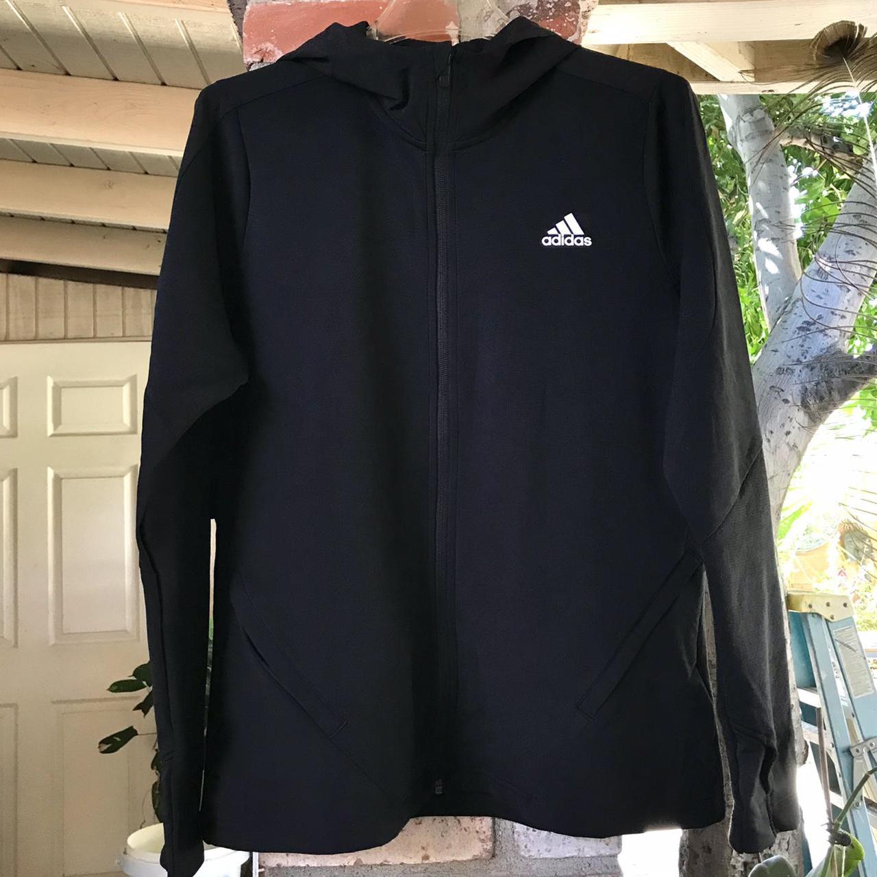 Women’s Black Adidas Jacket L: 26” Pit to pit:... - Depop