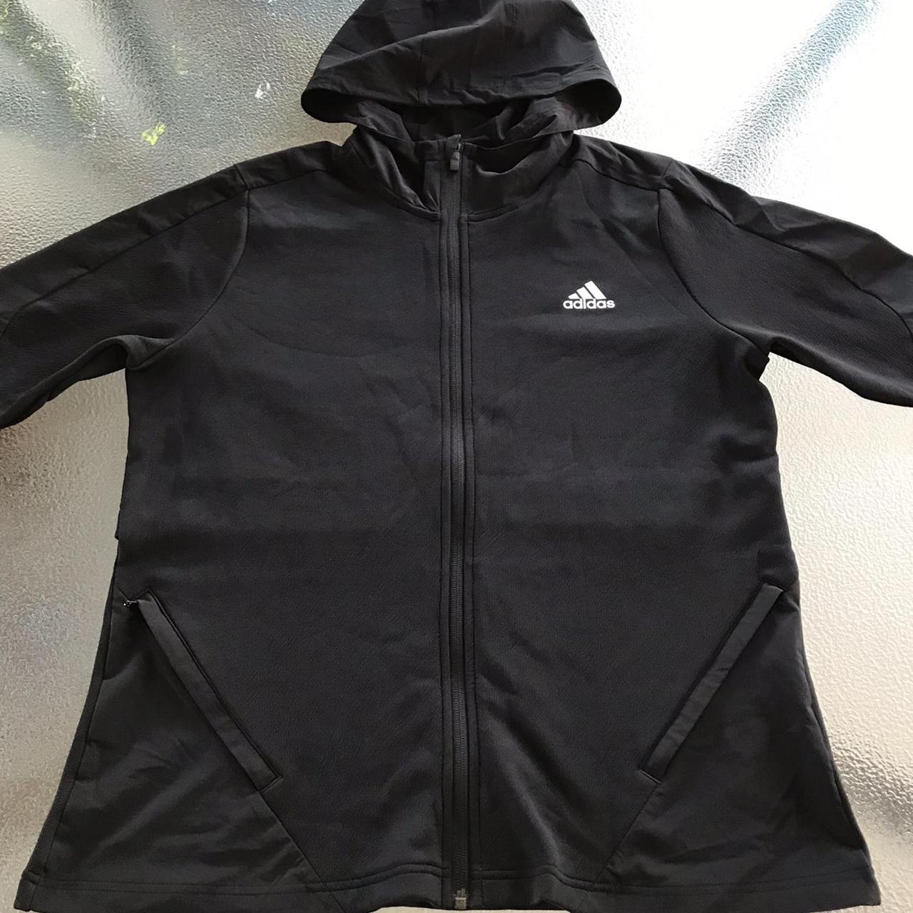 Women’s Black Adidas Jacket L: 26” Pit to pit:... - Depop