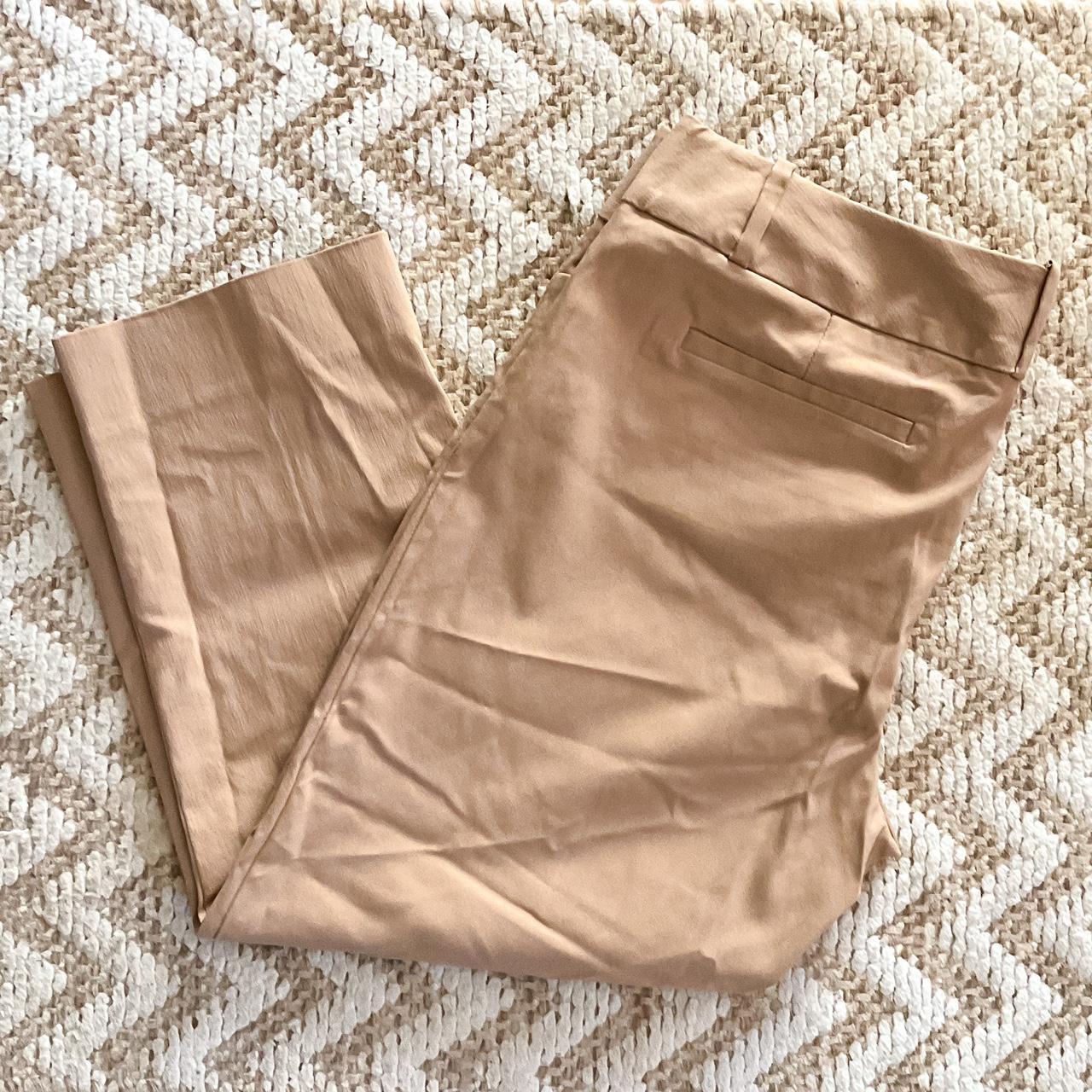 THE LIMITED Women's Tan and Khaki Trousers | Depop