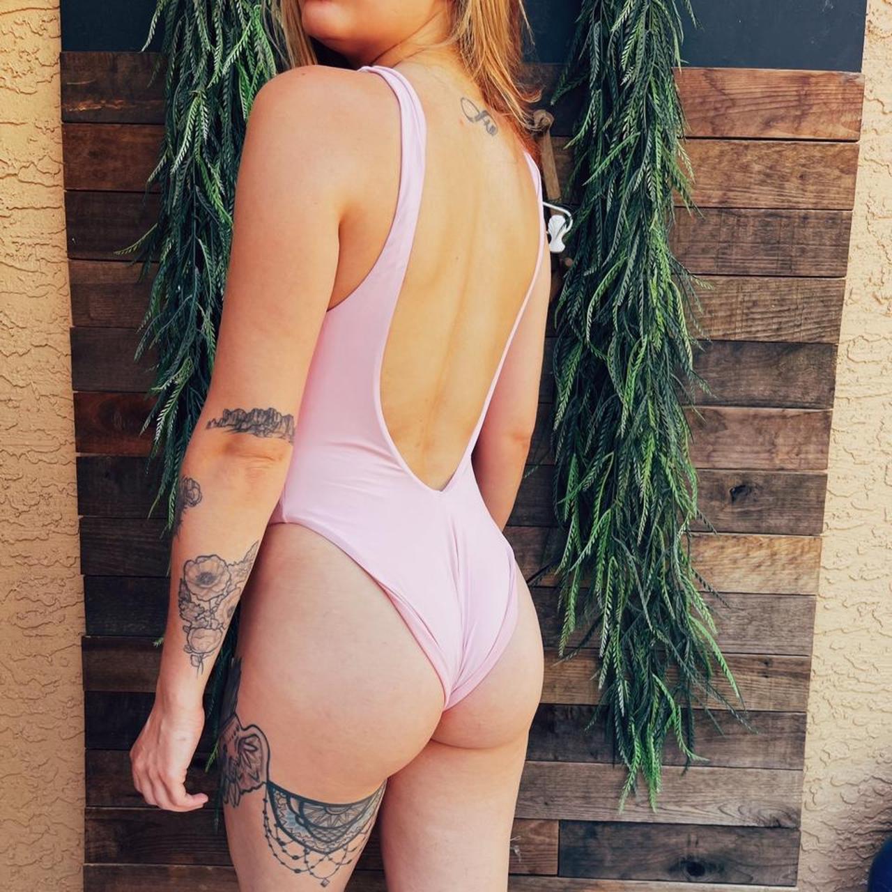 High Cut Leg One Piece Swimsuit with Cheeky Bottom &... | Depop High Cut Leg One Piece Swimsuit with Cheeky Bottom &... | Depop