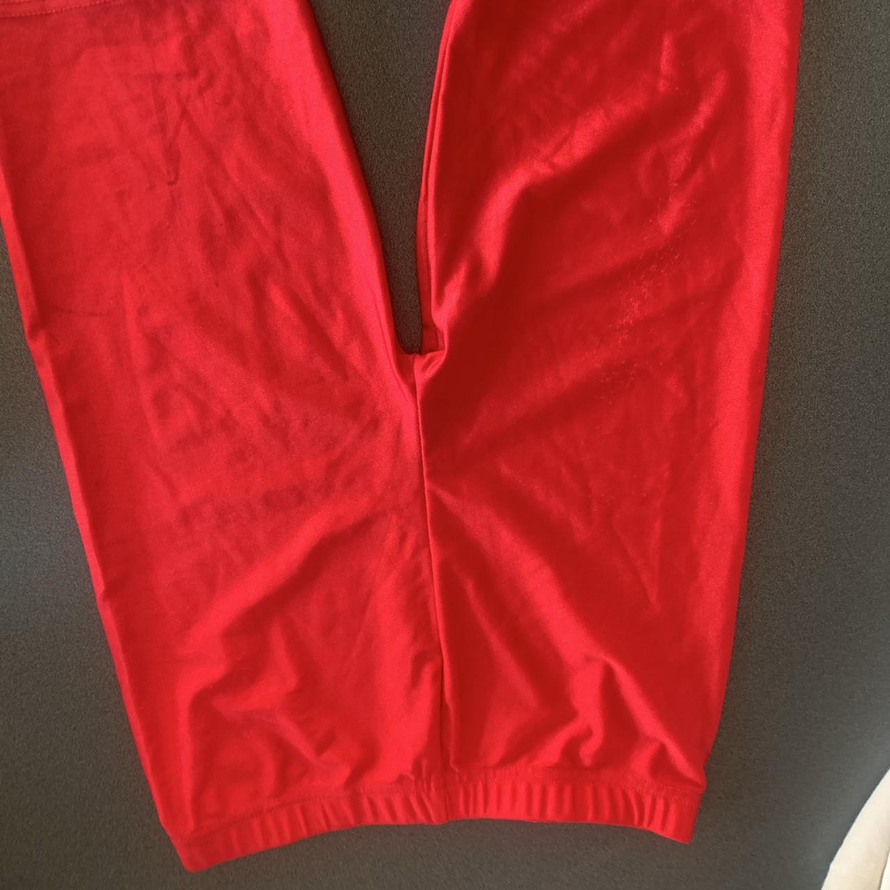 Red cycling shorts Lycra Size 8 - Depop